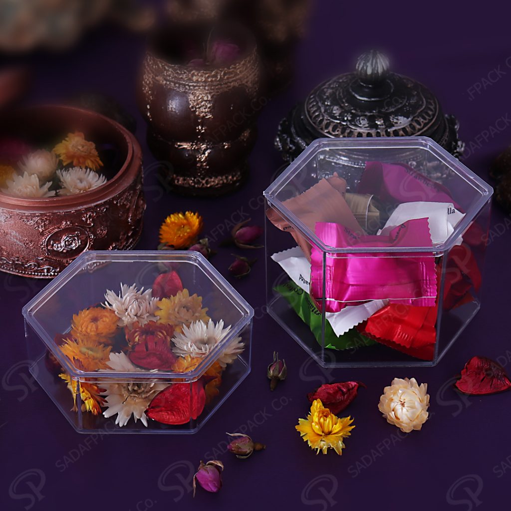 Crystal Container - Hexagonal Small - SadafPack