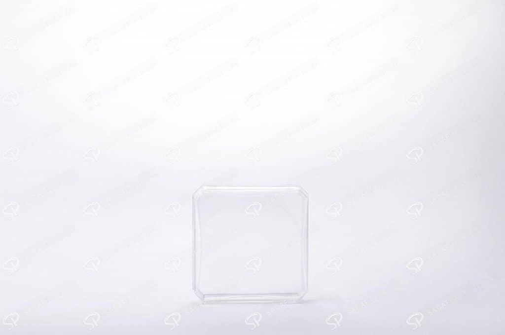 Saffron Crystal Container - Convex Square - SadafPack