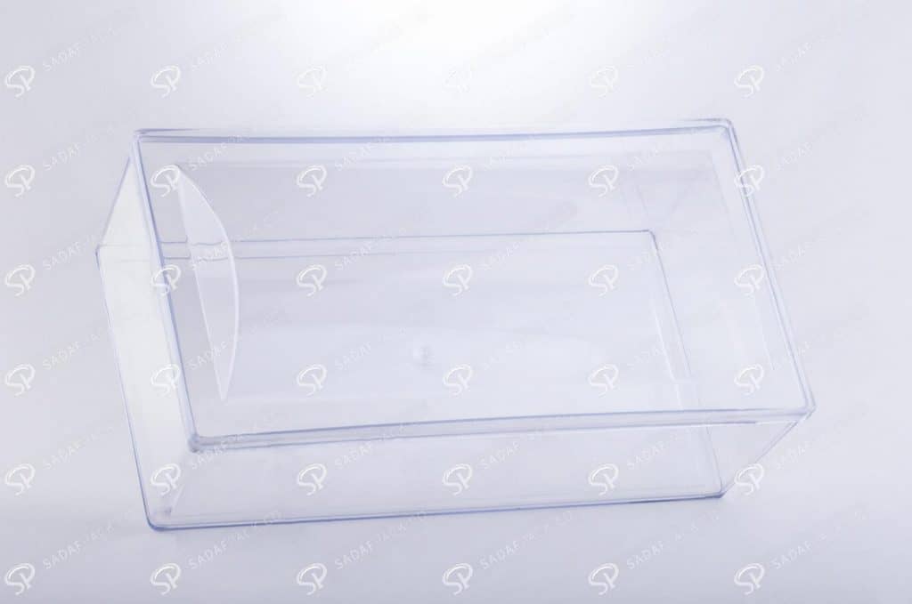 Crystal Container - Convex Designed Rectangular Big - SadafPack