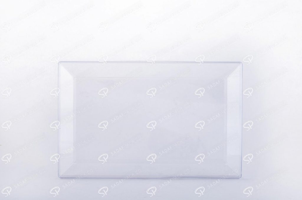 Crystal Container - Transparent Designed Rectangular 200 - SadafPack